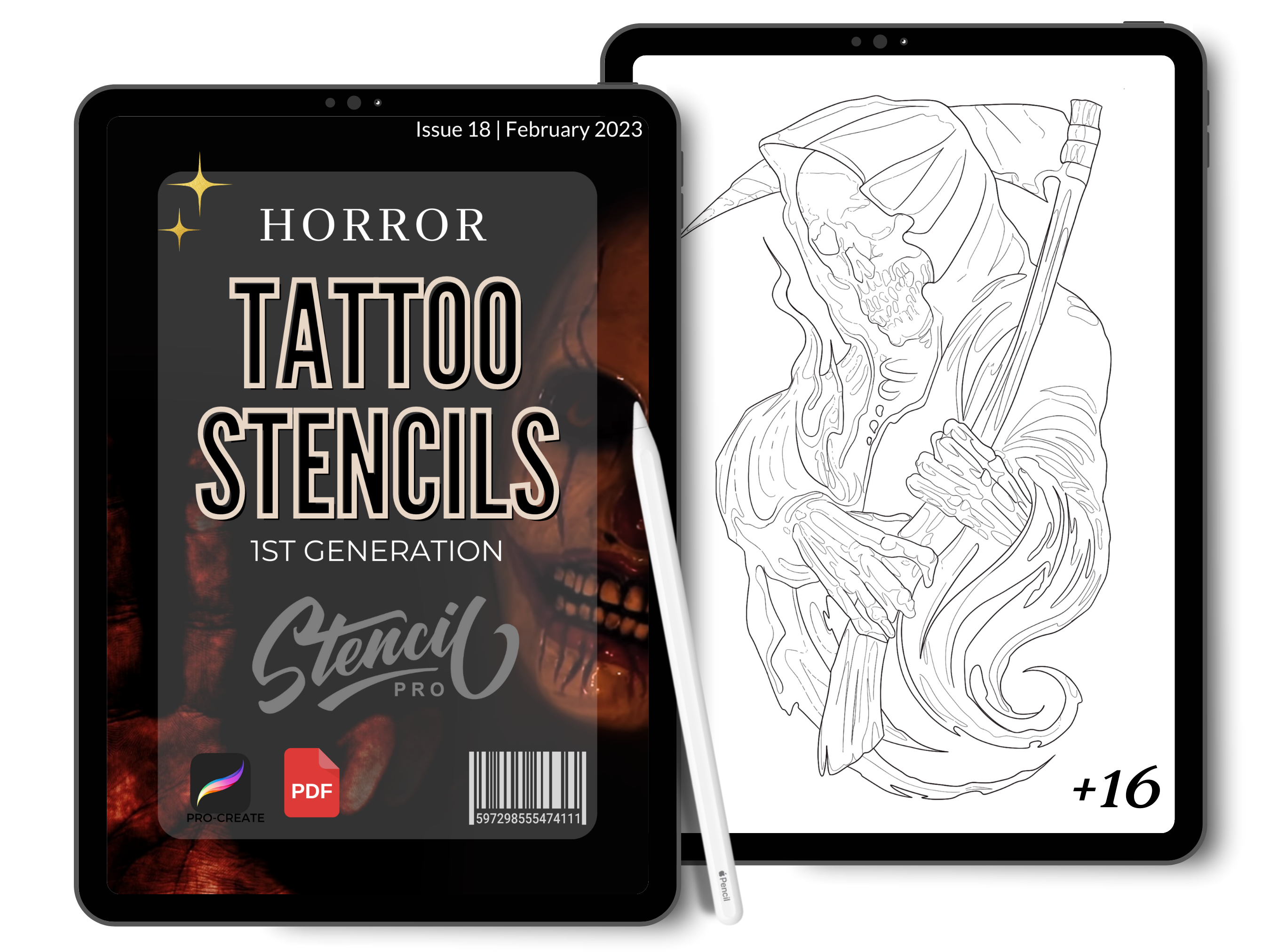 Horror Tattoo Stencils