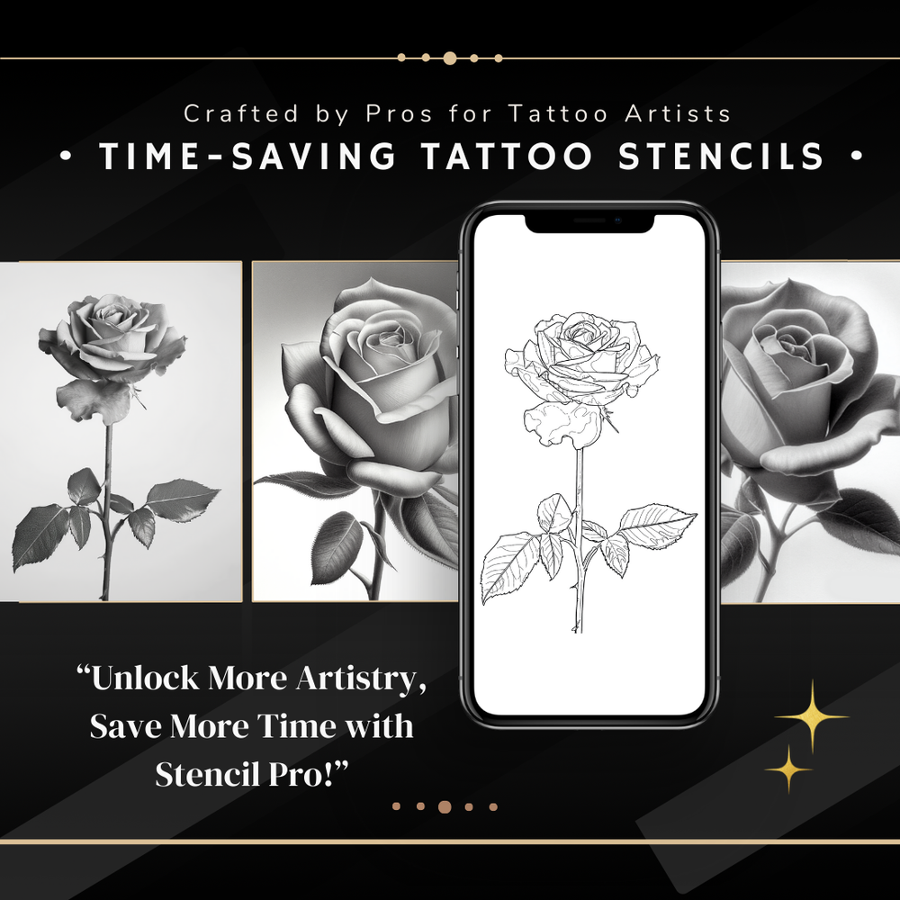 Rose - Basic Realism Collection | 40 Stencils & Designs
